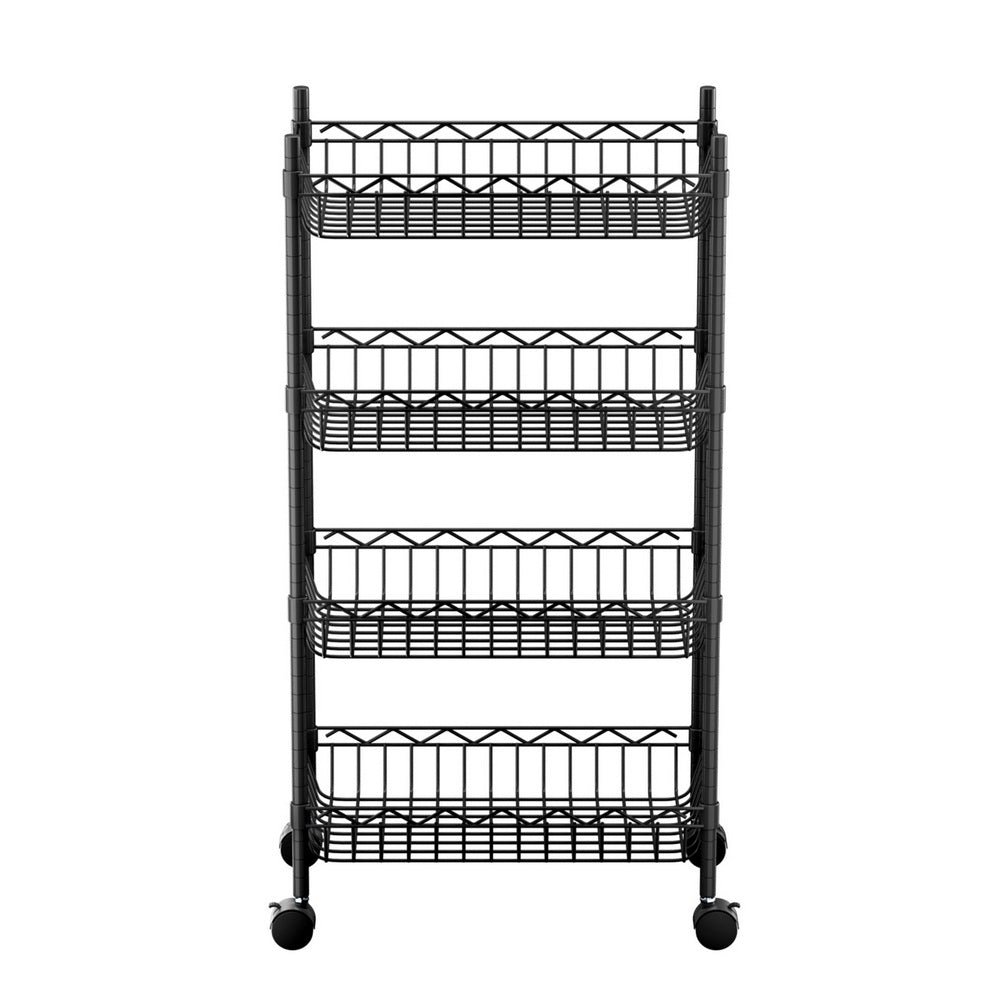 Artiss 4-Tier Shelving Unit Adjustable Garage Storage Kitchen Rack Wit ...